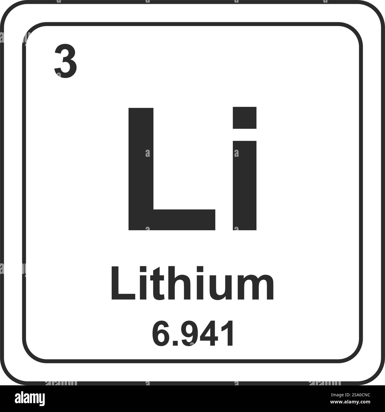 Lithium Periodic table chemical symbol flat icon Stock Vector Image ...