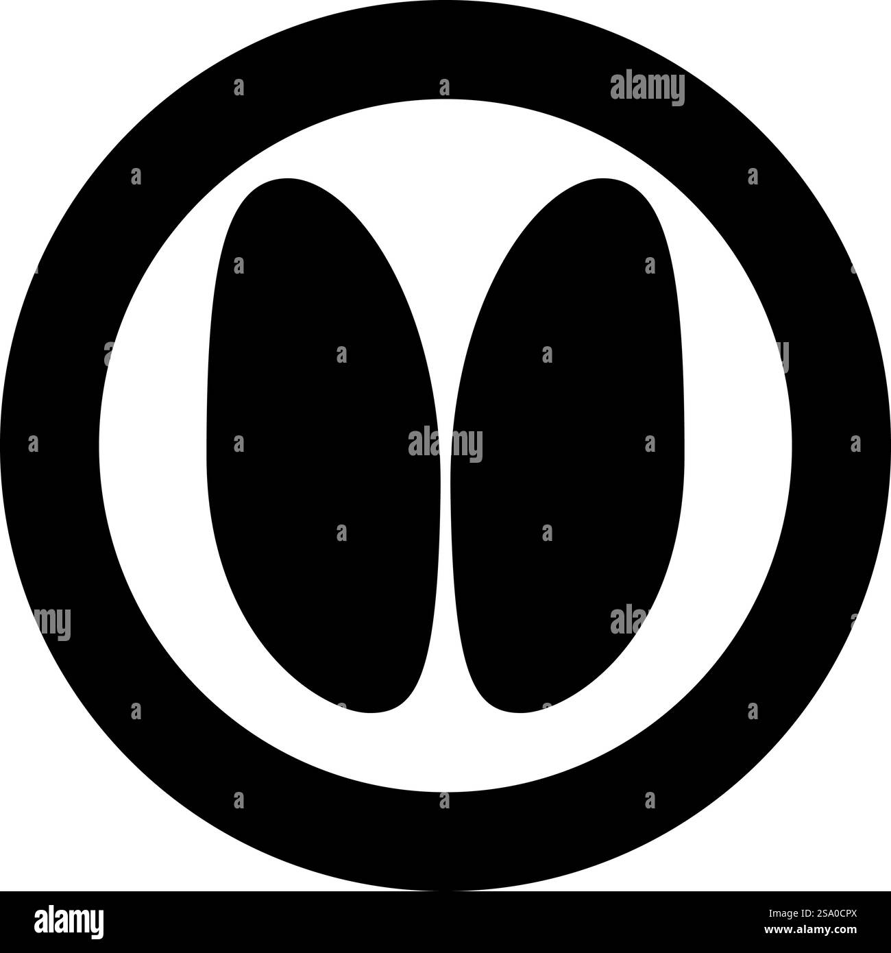 Hoof print sheep ewe ram wether icon in circle round black color vector ...