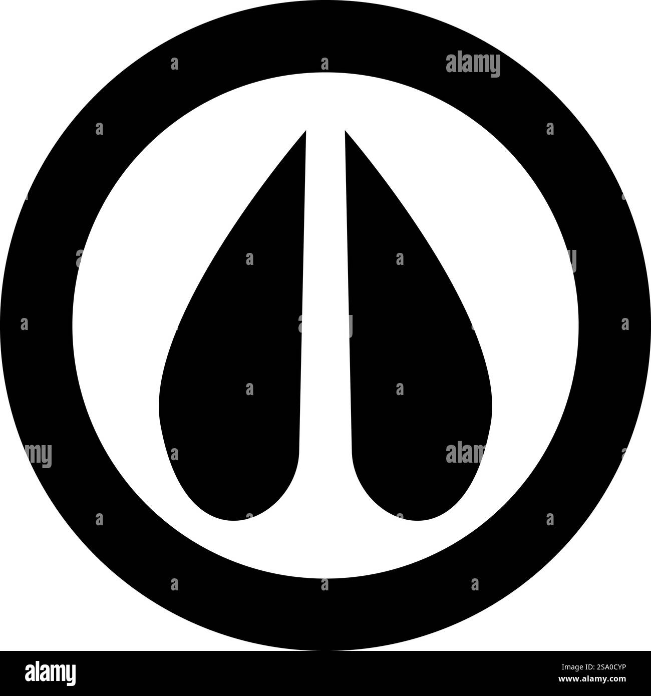 Hoof print goat nanny-goat icon in circle round black color vector ...