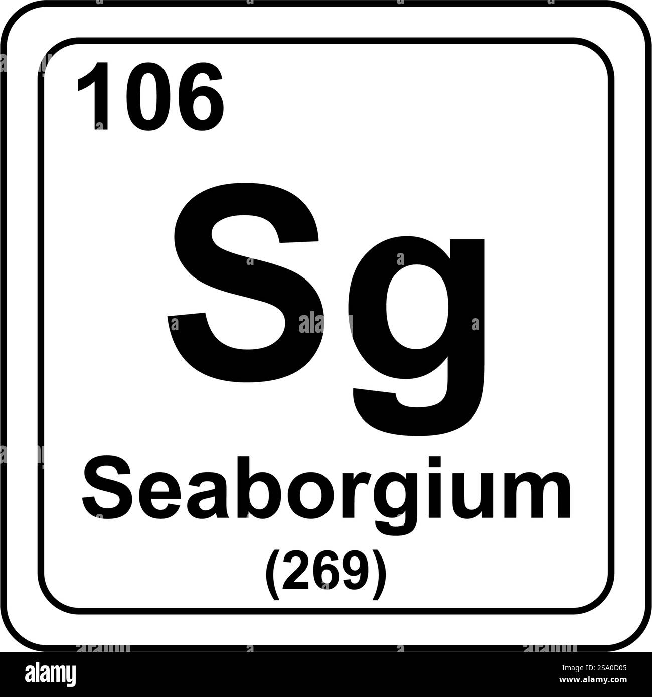 Chemical symbol for Seaborgium icon Stock Vector Image & Art - Alamy