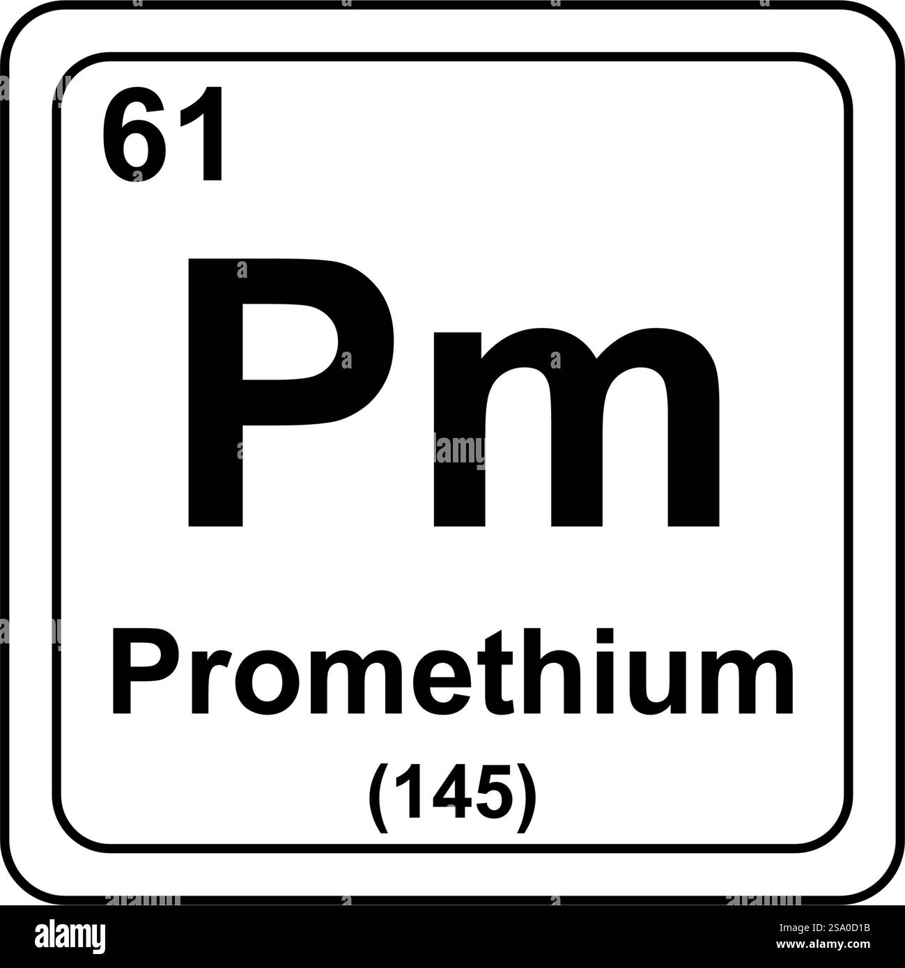 Promethium icon Chemical symbol design Stock Vector Image & Art - Alamy