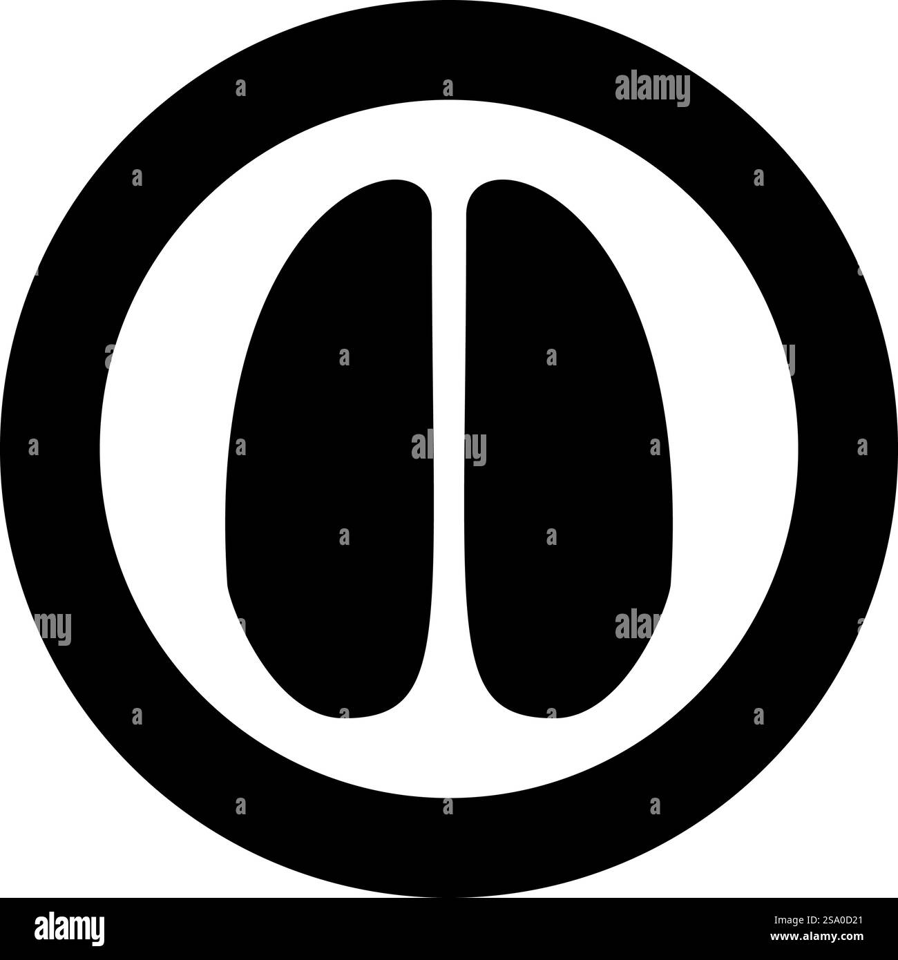 Hoof print deer icon in circle round black color vector illustration ...