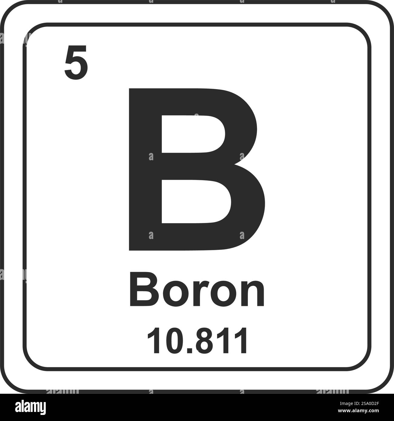 Baron Periodic table chemical symbol flat icon Stock Vector Image & Art ...