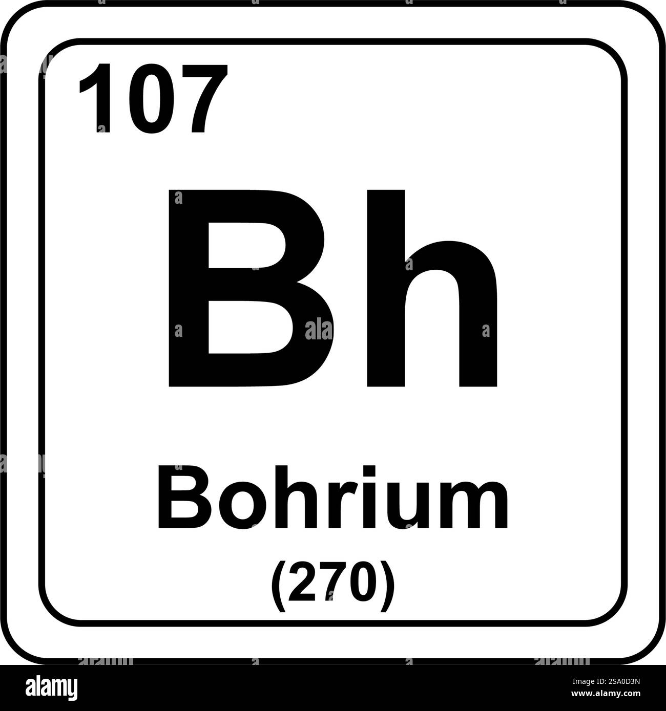 Bohrium chemical element symbol hi-res stock photography and images - Alamy