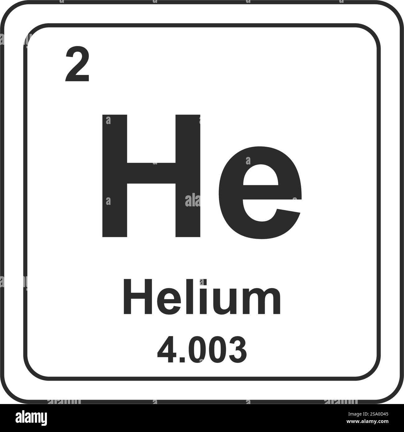 Helium Periodic table chemical symbol flat icon Stock Vector Image ...