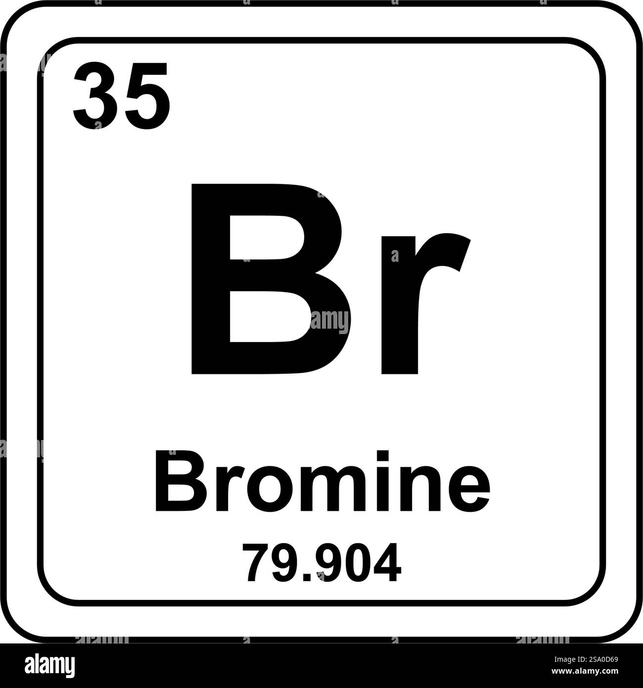Bromine chemical element sign Stock Vector Images - Alamy