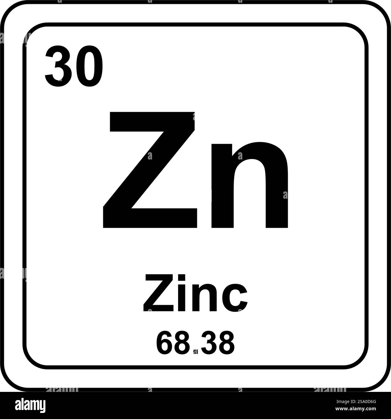 Zinc symbol chemical element Stock Vector Images - Alamy