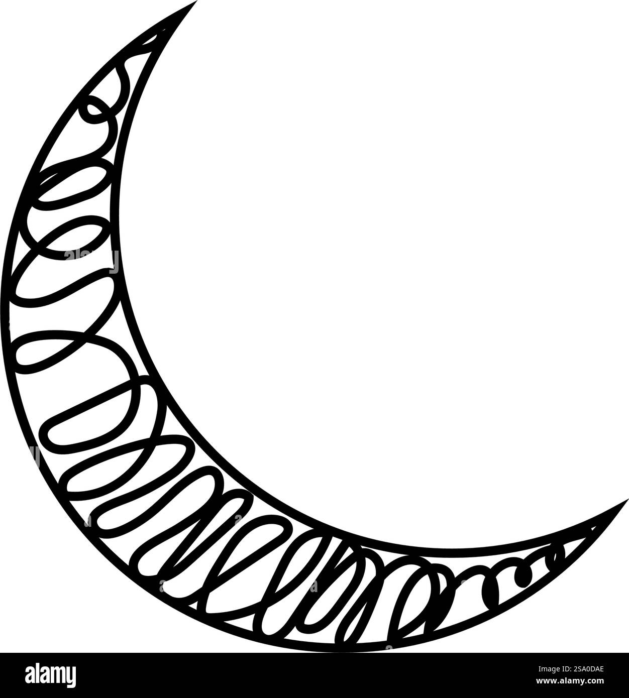 Crescent moon art Black and White Stock Photos & Images - Alamy