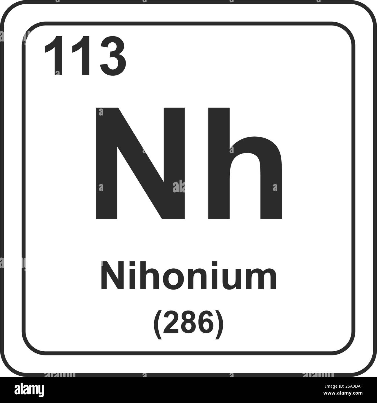 Chemical symbol for Nihonium icon Stock Vector Image & Art - Alamy