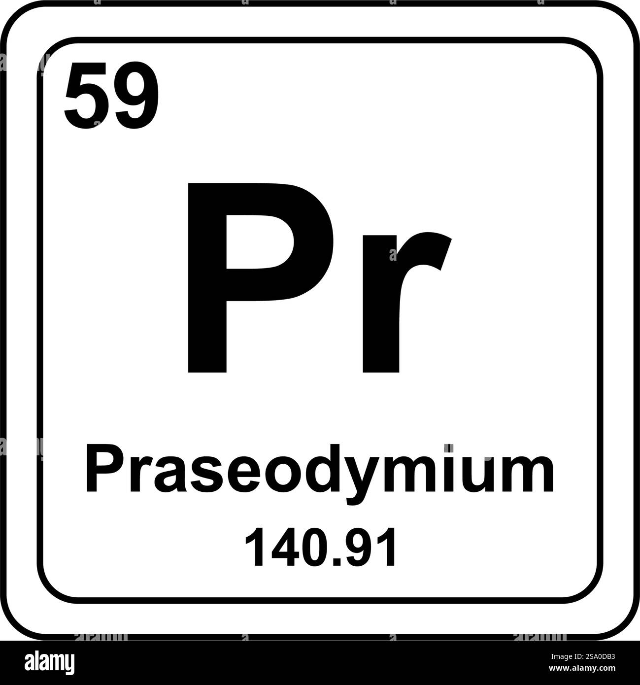 Chemical symbol for Praseodymium icon Stock Vector Image & Art - Alamy