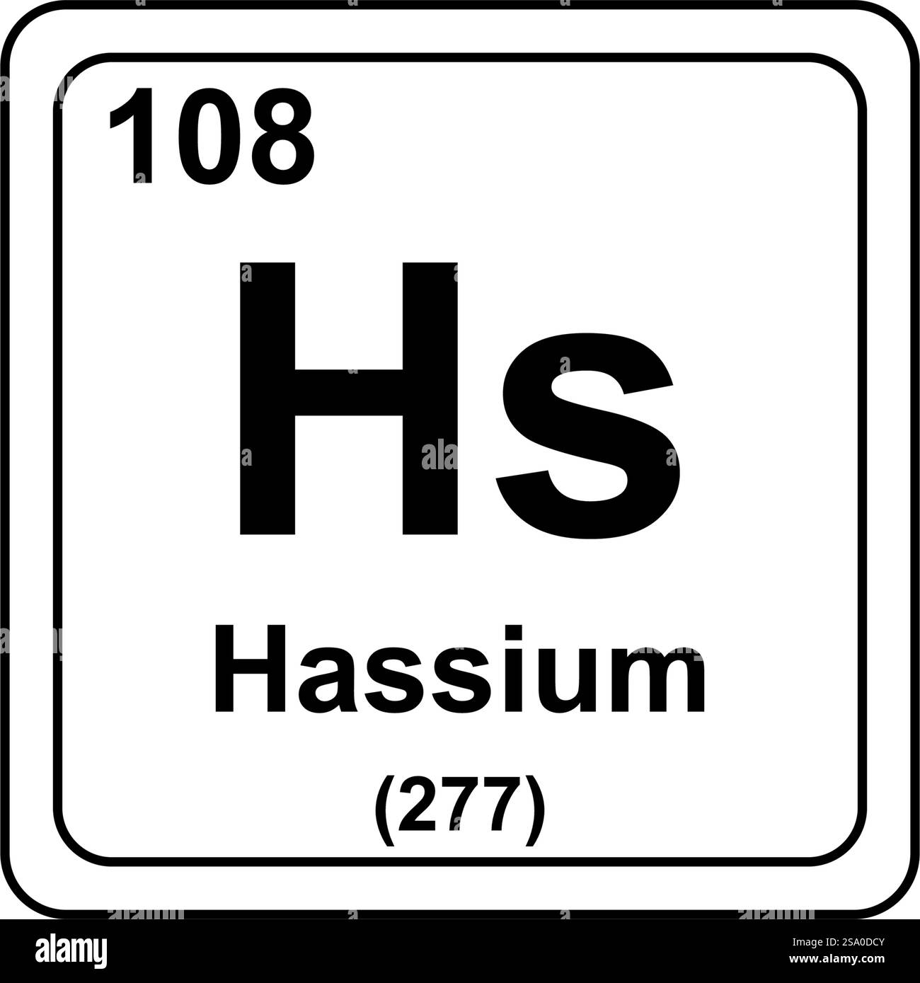 Chemical symbol for Hassium icon Stock Vector Image & Art - Alamy