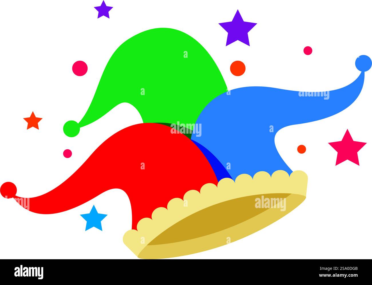 Clown jester mask flat hi-res stock photography and images - Alamy