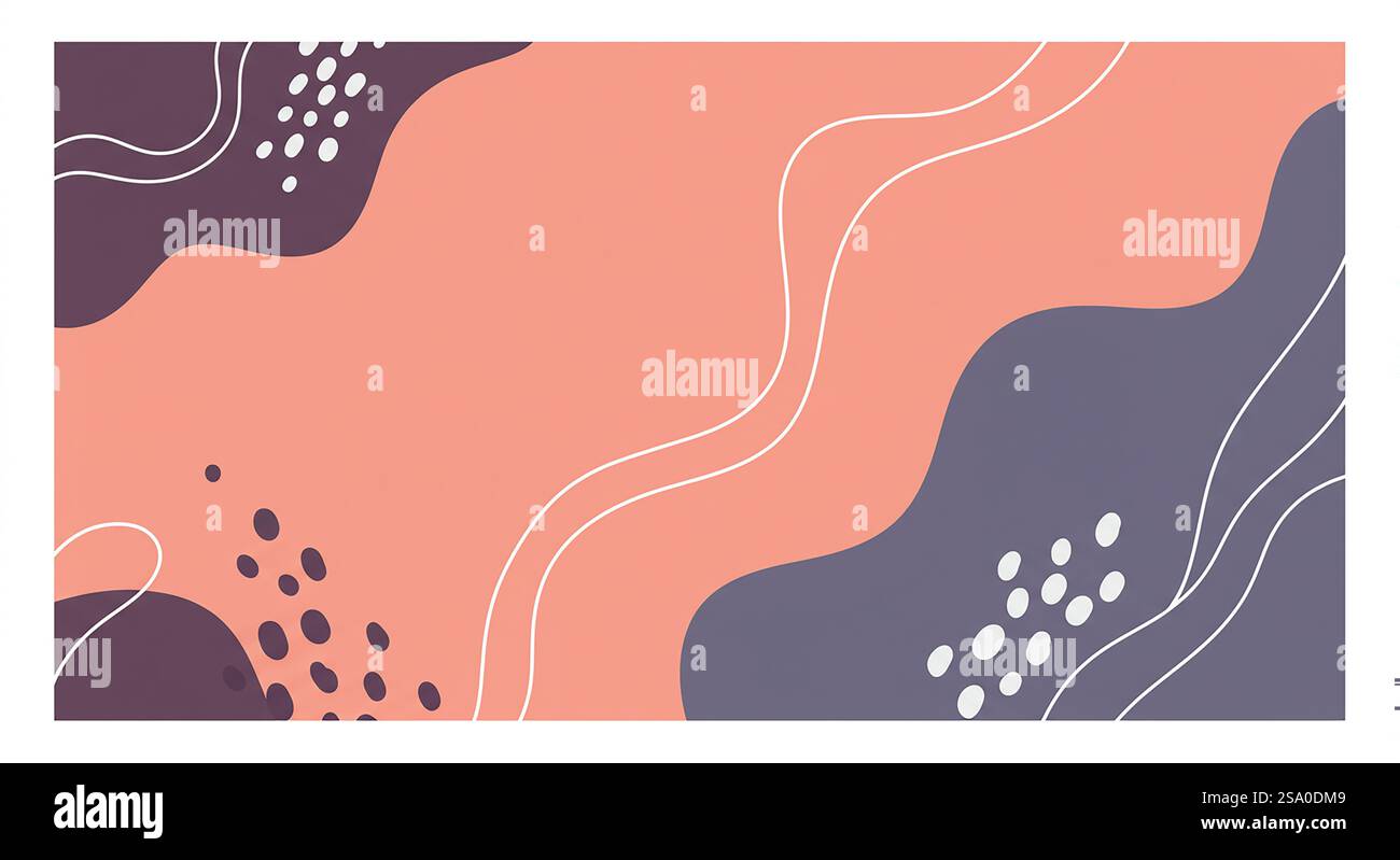 Gentle Abstract Lines and Bubble Accents Stock Photo - Alamy