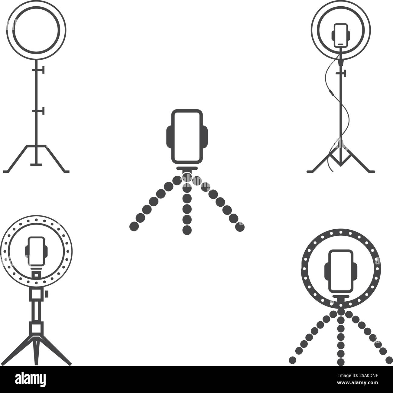 Ring light stand Stock Vector Images - Alamy