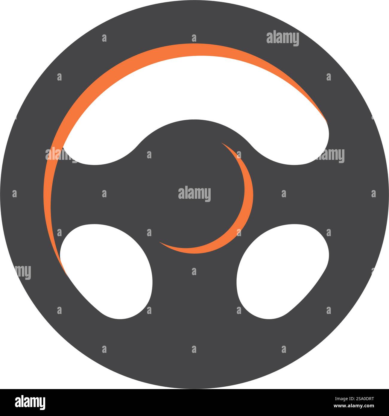 Steering wheel car logo icon vector flat design Stock Vector Image ...