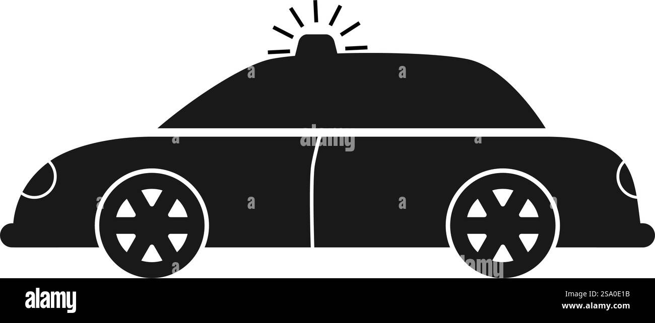 Police car vehicle flat Black and White Stock Photos & Images - Alamy