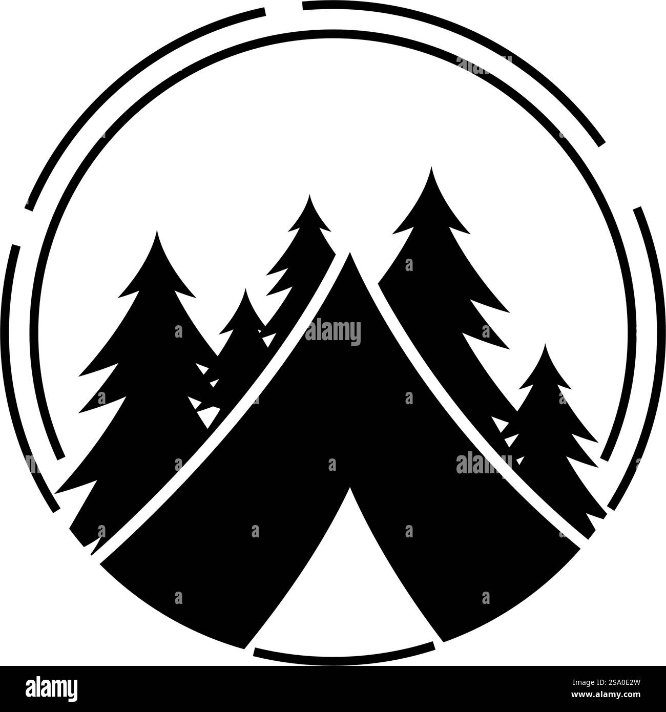 Vintage outdoor adventure camping hiking Black and White Stock Photos ...