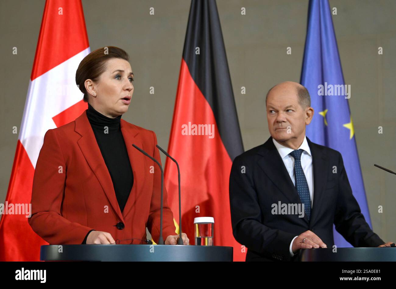 28 January 2025, Berlin: Mette Frederiksen, Prime Minister of Denmark ...