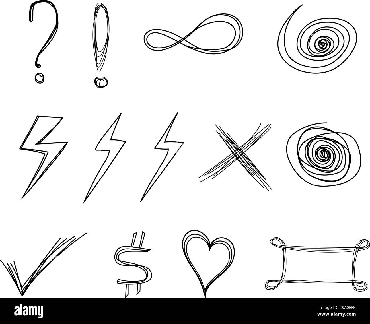Scrible line art hand draw vector Stock Vector Image & Art - Alamy