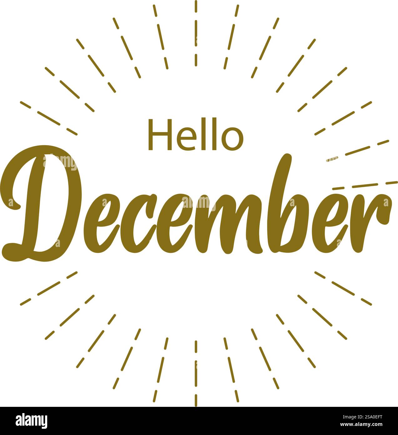 Hello December typography flat design vector Stock Vector Image & Art ...