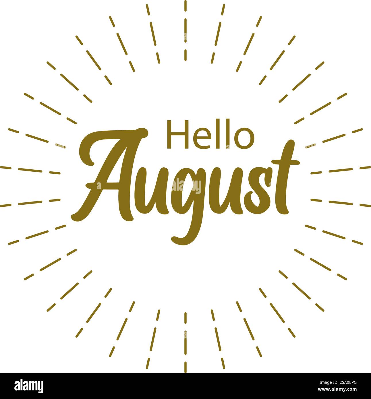 Hello August typography flat design vector Stock Vector Image & Art - Alamy