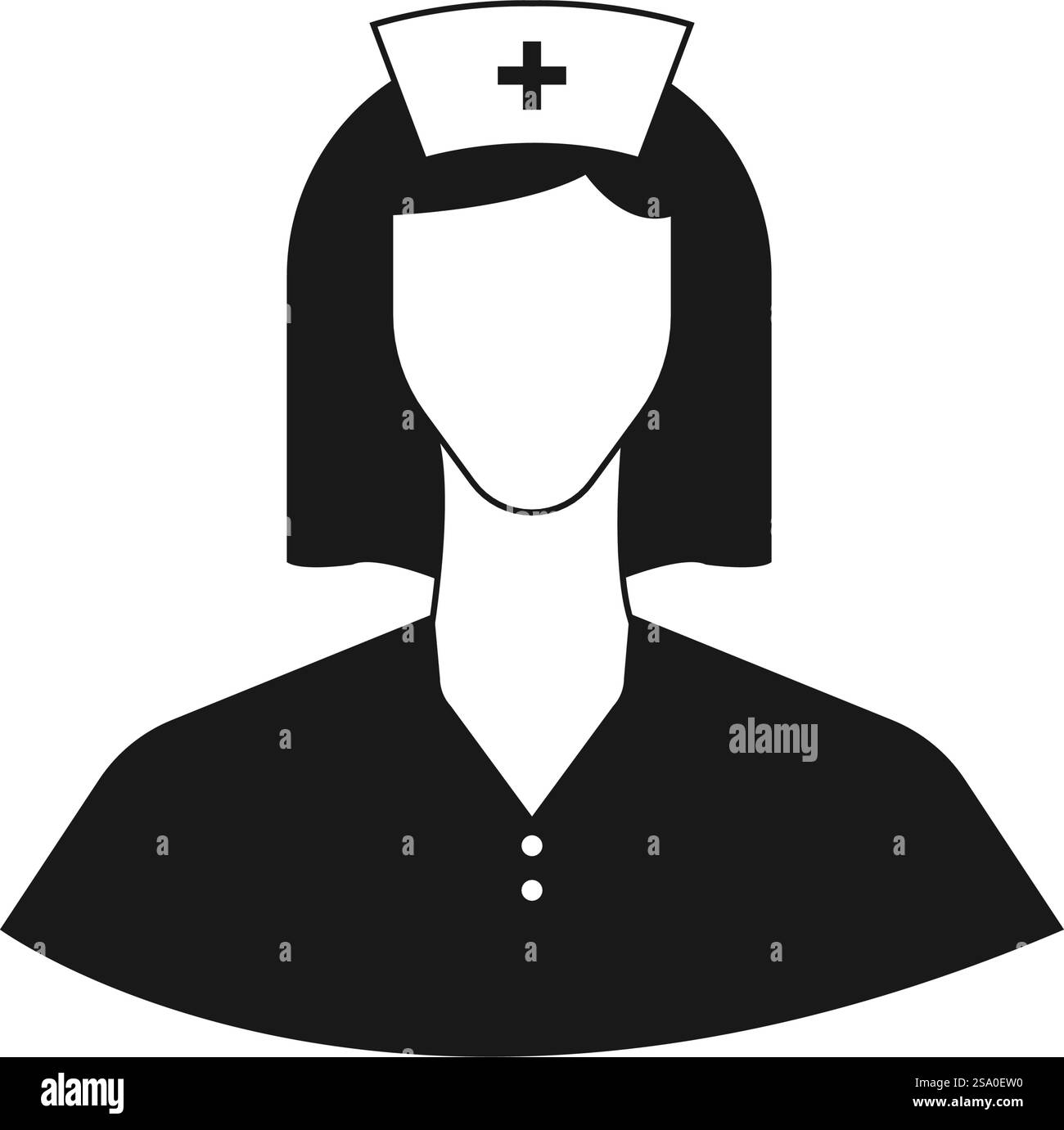 Nurse icon vector flat design Stock Vector Image & Art - Alamy