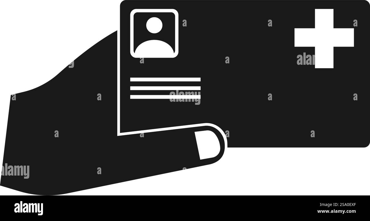 Medical card icon vector flat design Stock Vector Image & Art - Alamy