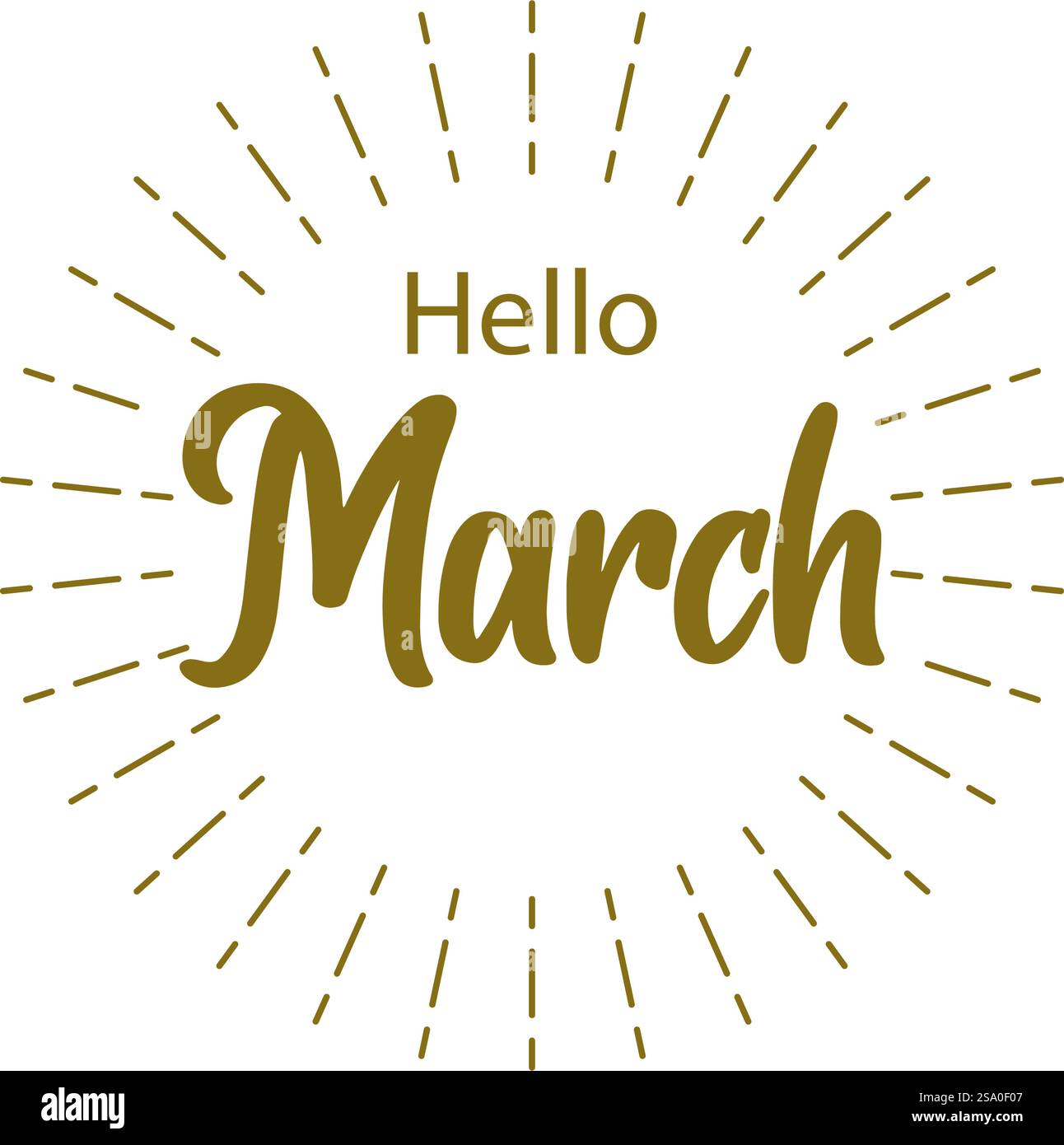 Hello March typography flat design vector Stock Vector Image & Art - Alamy
