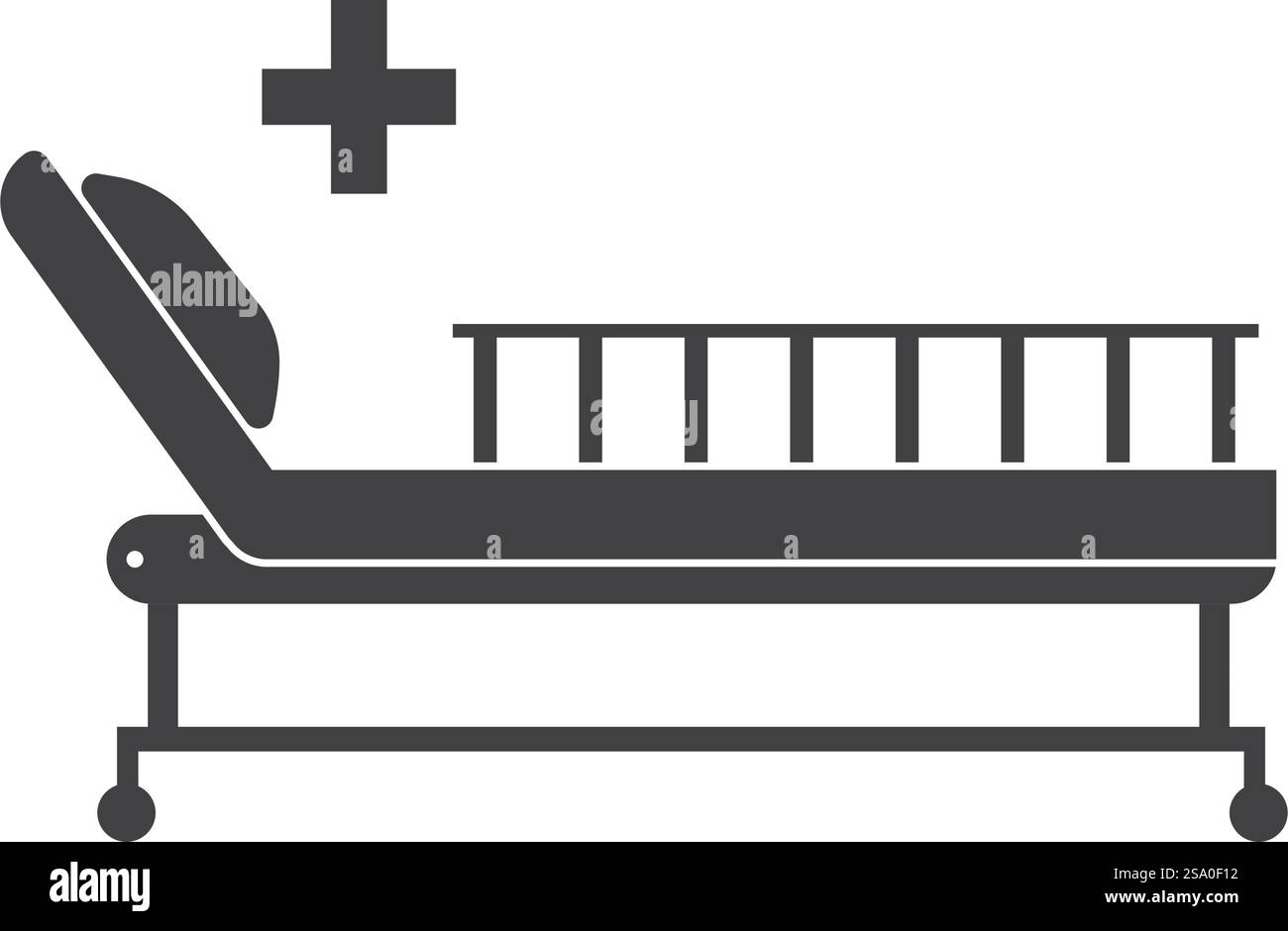 Hospital bed icon vector flat design Stock Vector Image & Art - Alamy