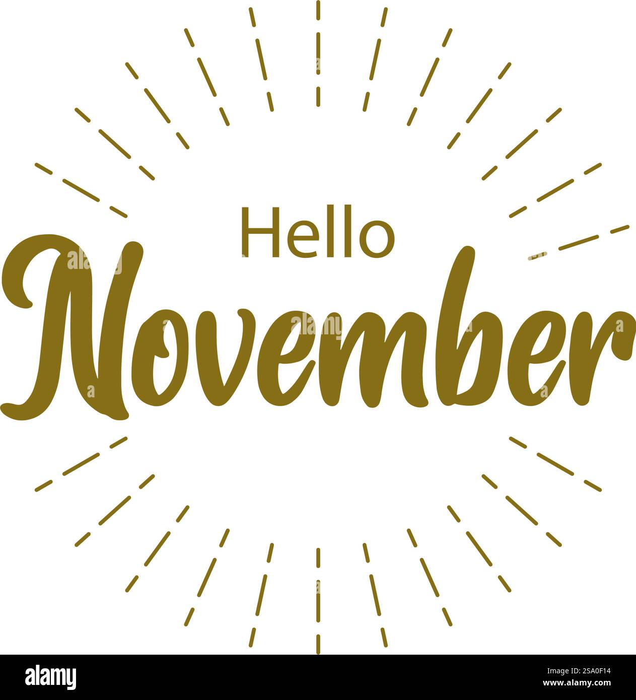 Hello november lettering phrase Stock Vector Images - Alamy