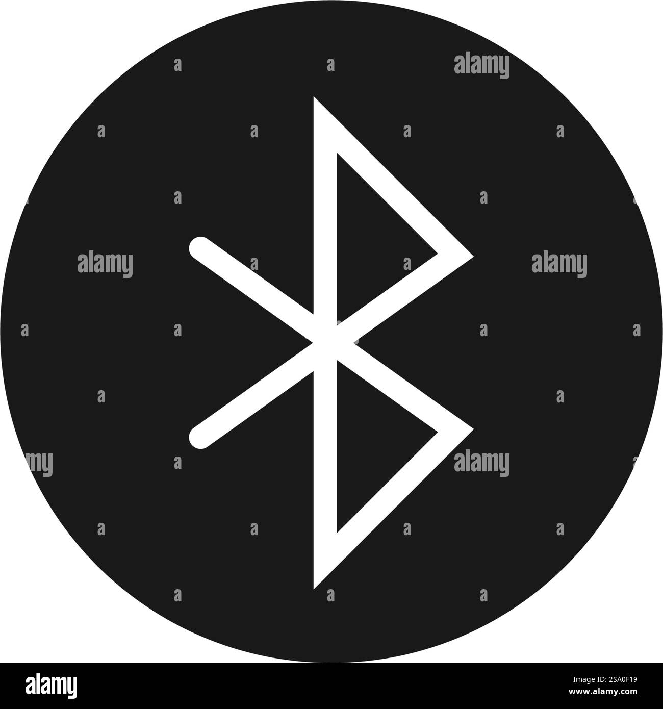 Bluetooth simple vector icon Black and White Stock Photos & Images - Alamy