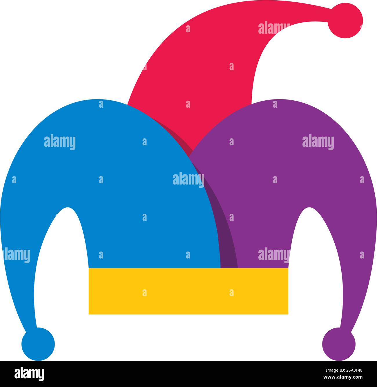 Clown hat flat icon Cut Out Stock Images & Pictures - Alamy