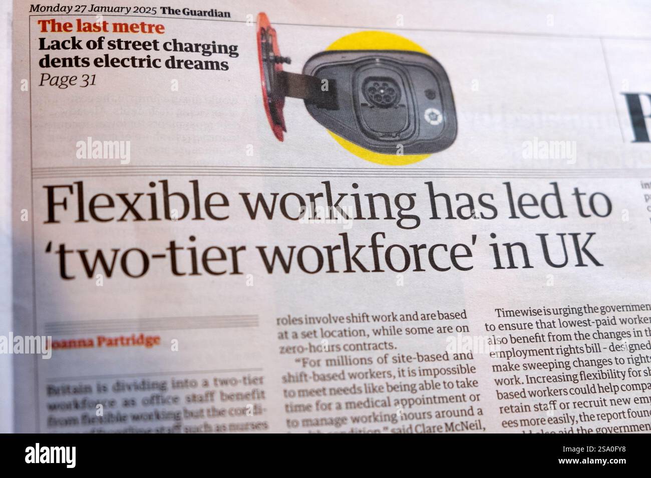'Flexible working has led to 'two-tier workforce' Guardian newspaper ...