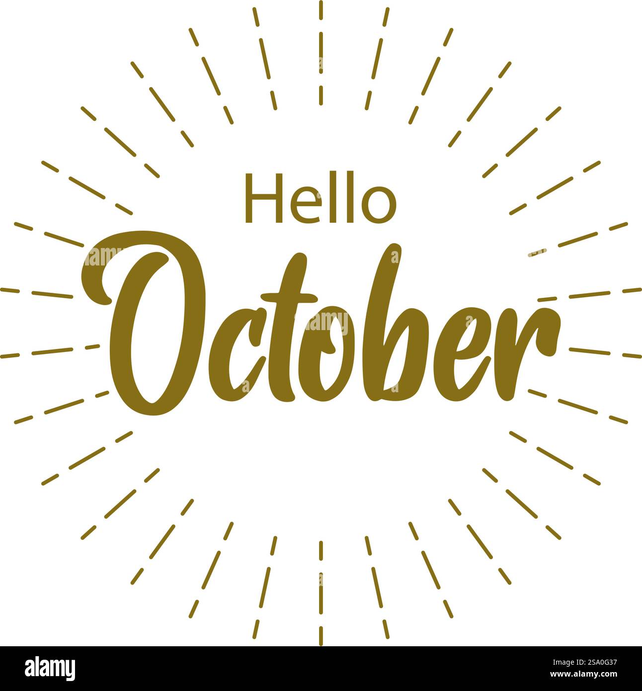 Hello October typography flat design vector Stock Vector Image & Art ...