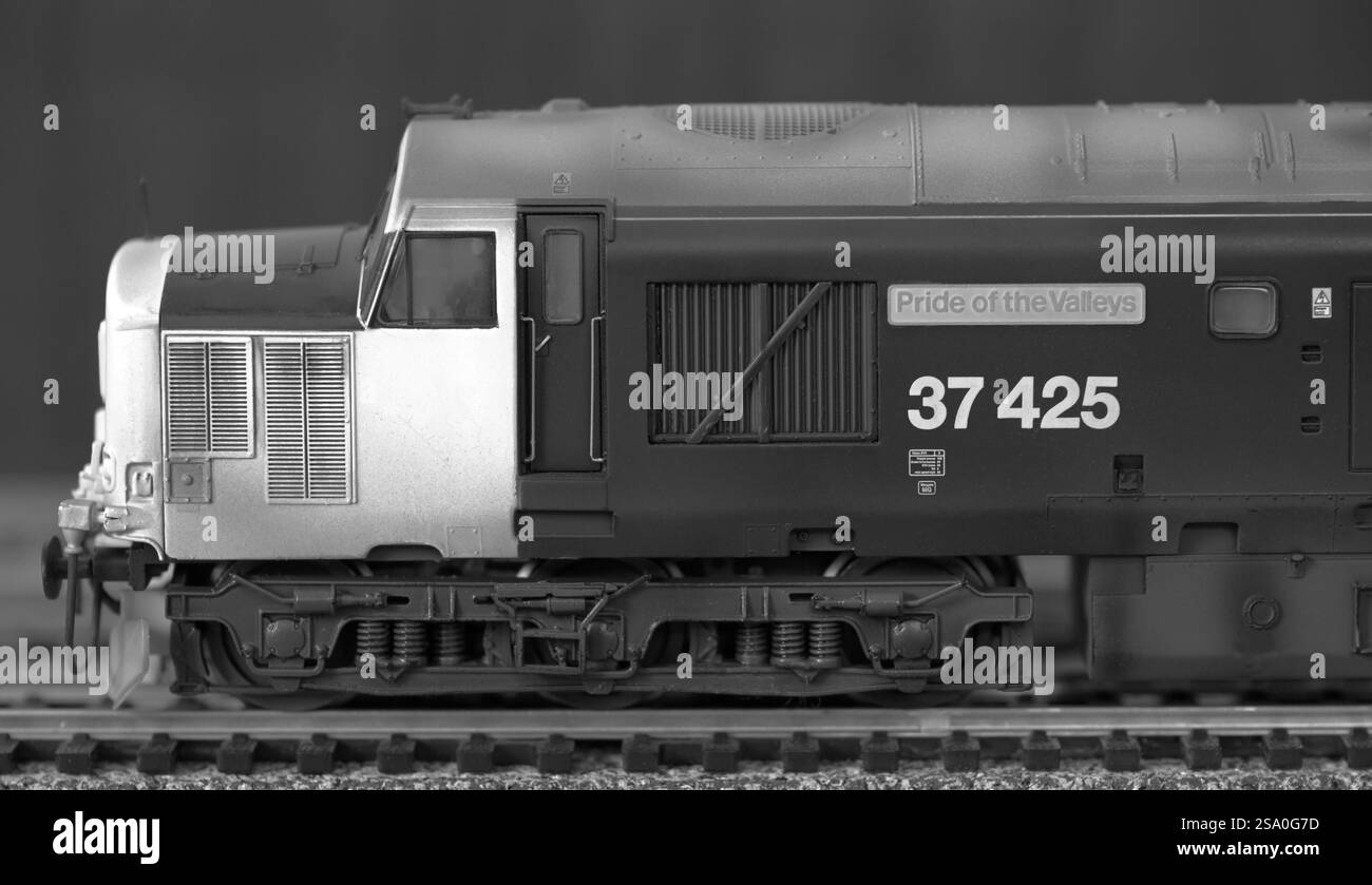Class 37 diesel locomotive 37425, Pride of the Valleys, 00 gauge scale ...