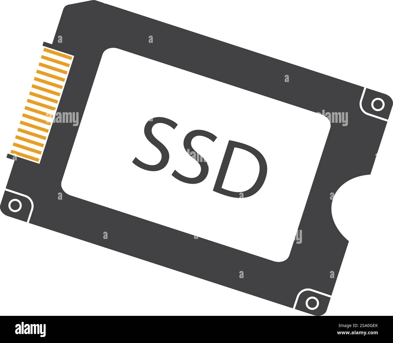 Storage ssd icon flat Stock Vector Images - Alamy