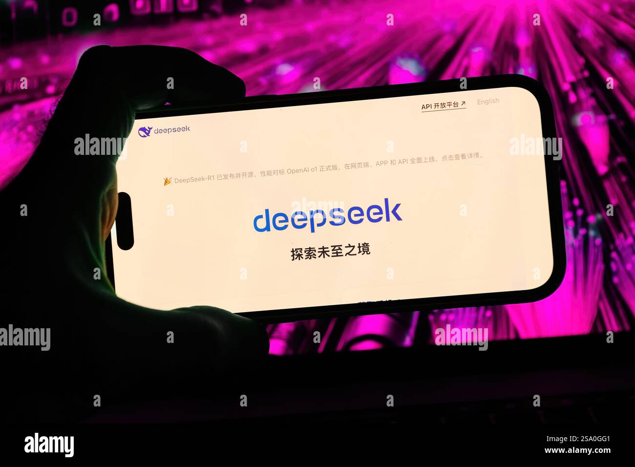Paris, France - Jan 28, 2025: DeepSeek showcases its global reach with ...