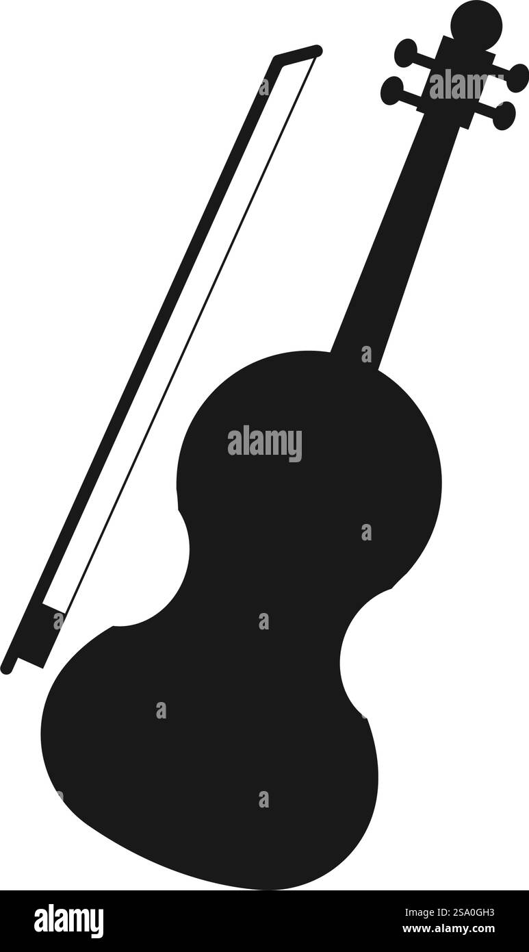 Violin logo icon flat design Stock Vector Image & Art - Alamy