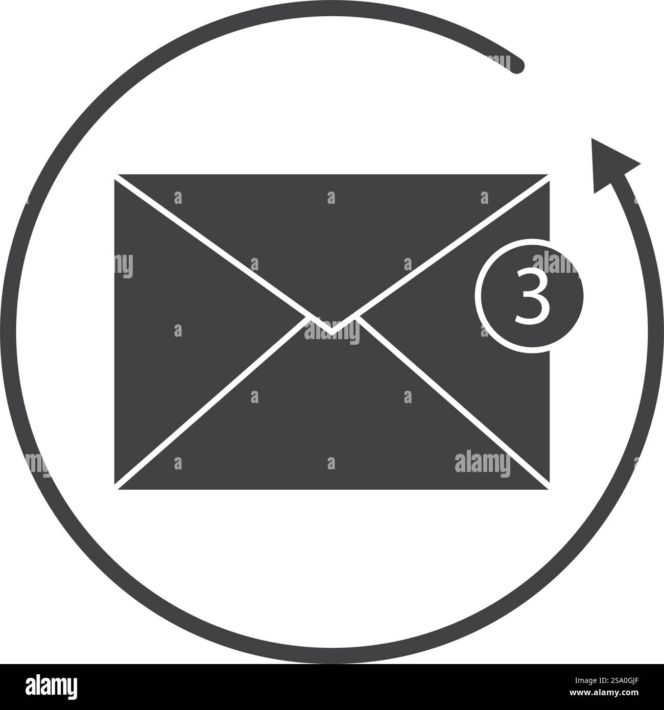 Mail icon symbol vector template Stock Vector Image & Art - Alamy