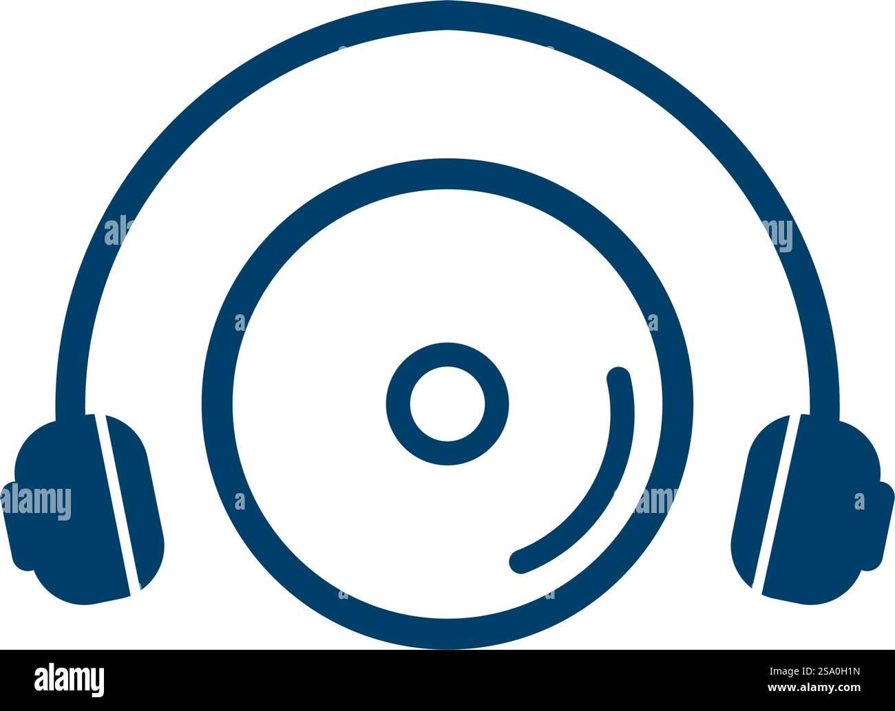 DJ music logo icon flat design Stock Vector Image & Art - Alamy