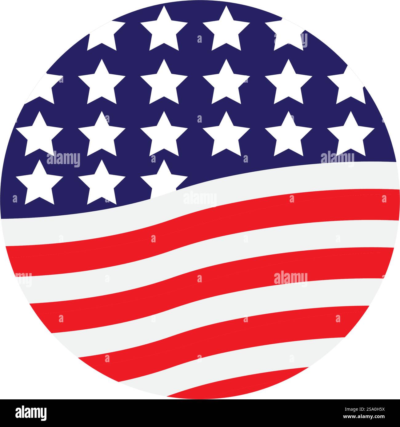 American flag icon flat design Stock Vector Image & Art - Alamy