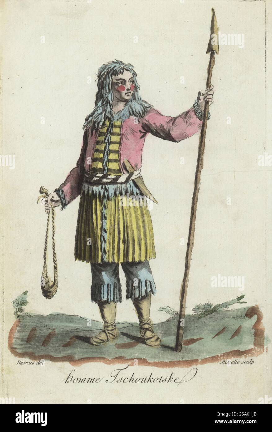 Man of Chukot or Chukotka, Russia, 18th century. Possibly a Reindeer ...
