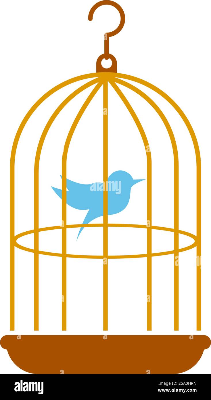 Bird cage logo icon flat design Stock Vector Image & Art - Alamy
