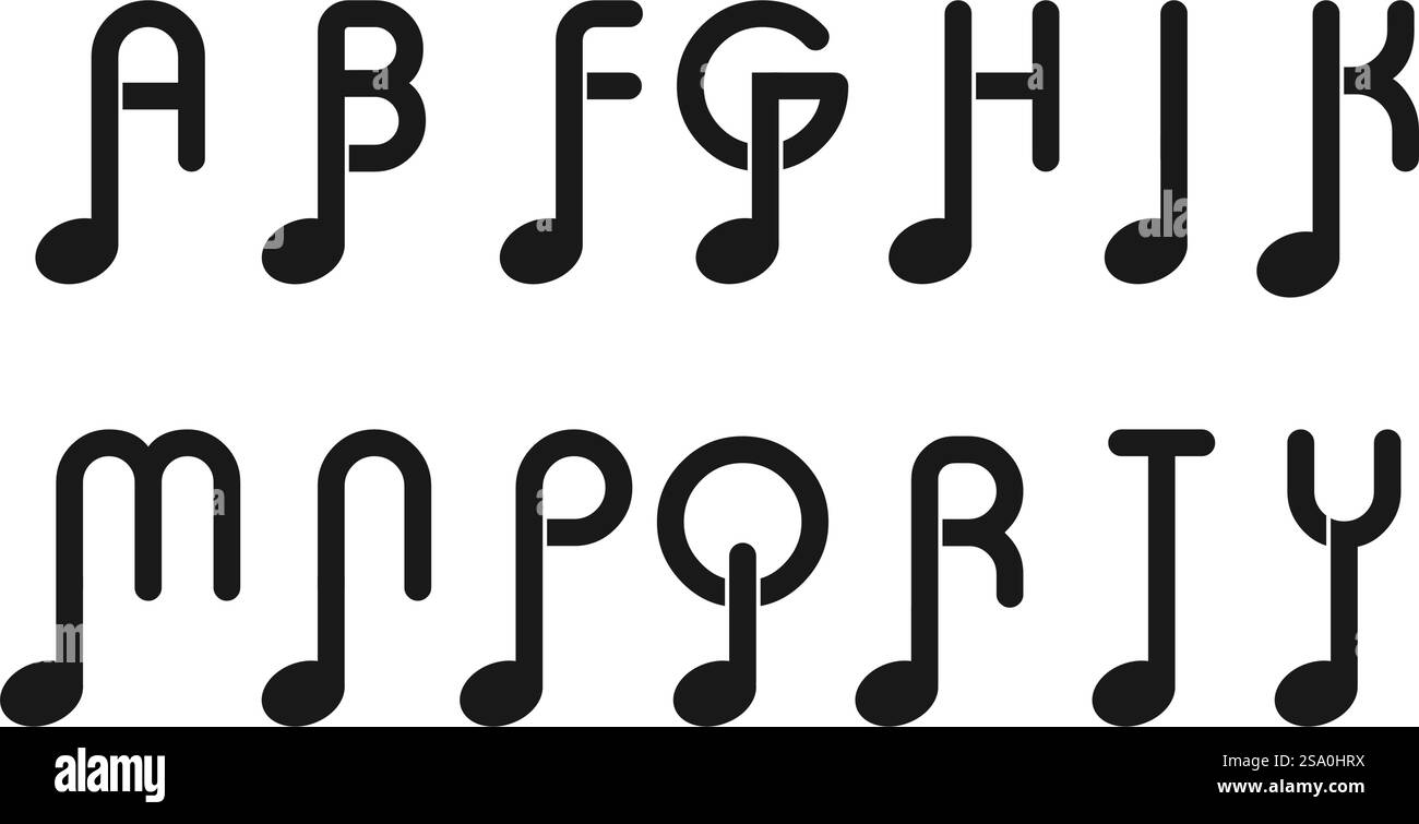 Music note a Black and White Stock Photos & Images - Alamy