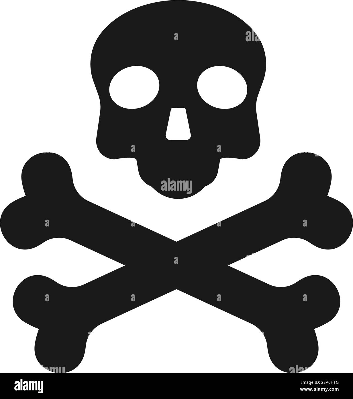Crossbones illustration logo icon vector flat design Stock Vector Image ...