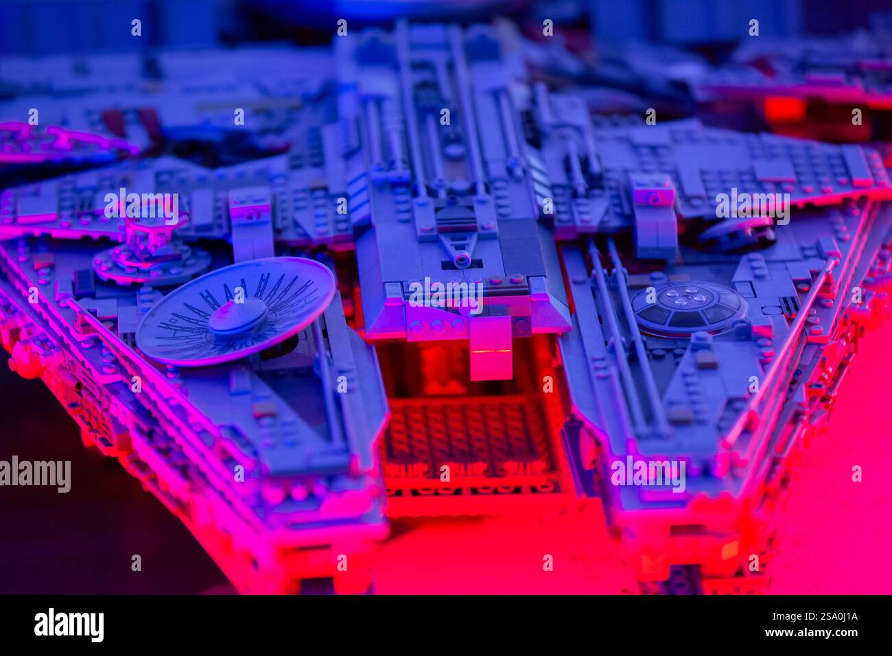 February 23, 2024. Belarus, Minsk. Shop windows.LEGO set "Millennium ...