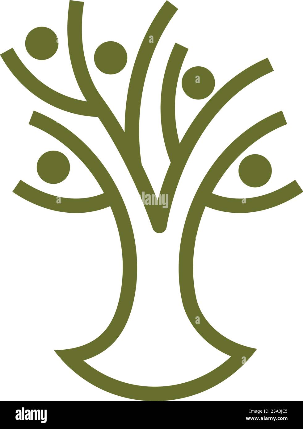 family tree logo icon template Stock Vector Image & Art - Alamy