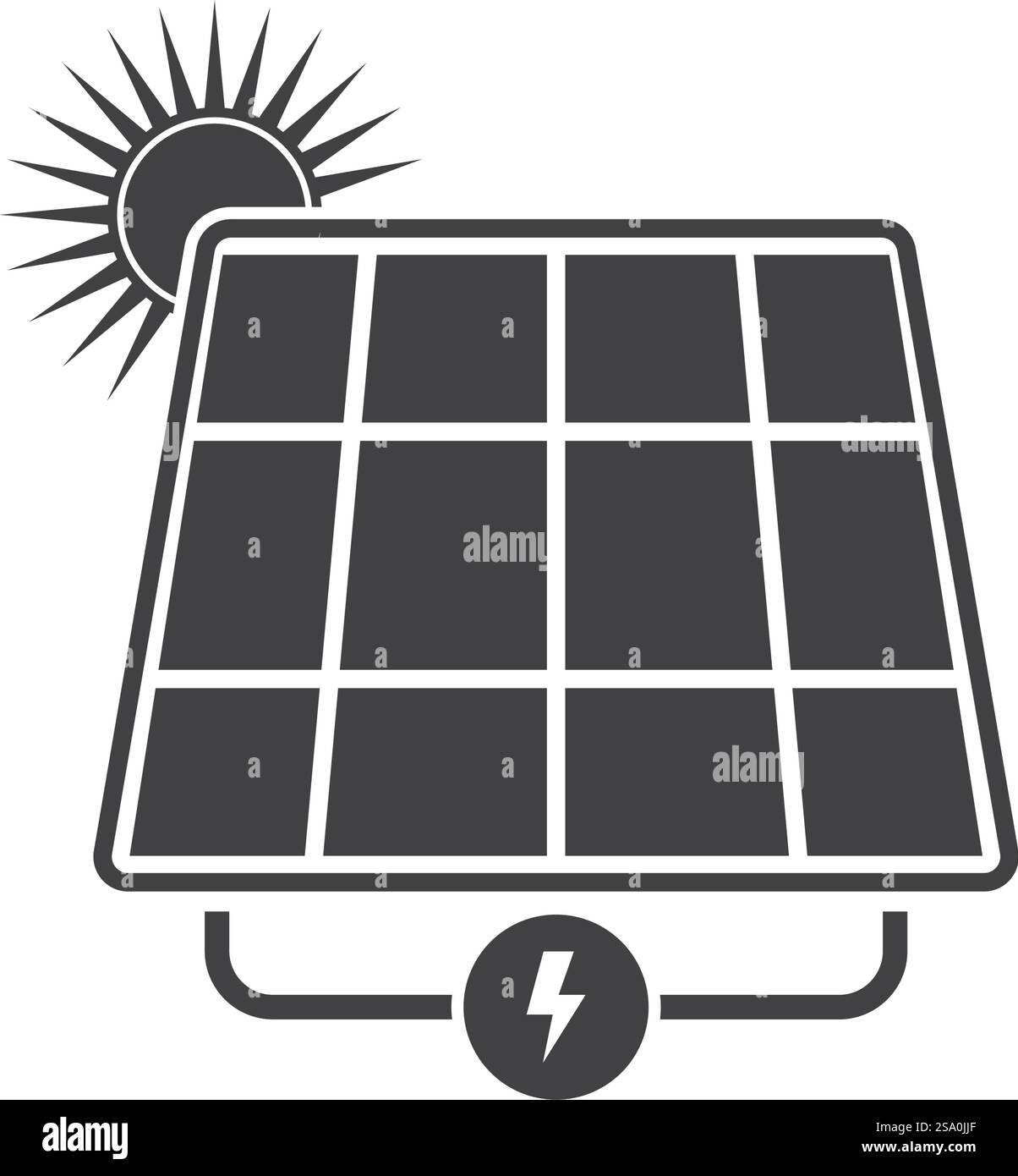 Sustainable ecological energy icon Black and White Stock Photos ...