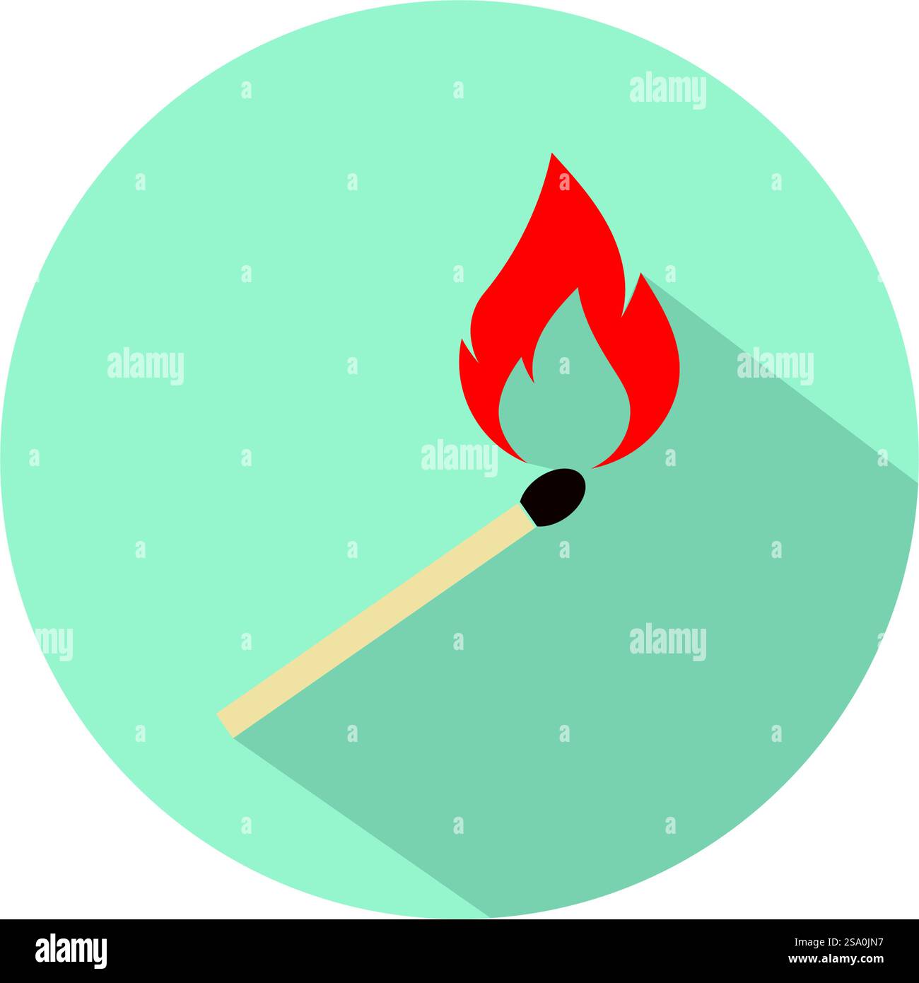 Match stick burn icon Stock Vector Images - Alamy
