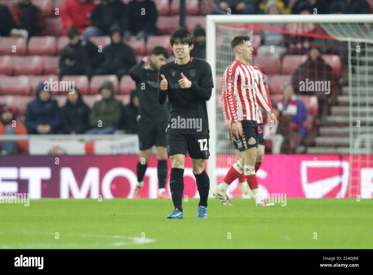 Tatsuki Seko of Stoke City - Sunderland v Stoke City, The Emirates FA ...